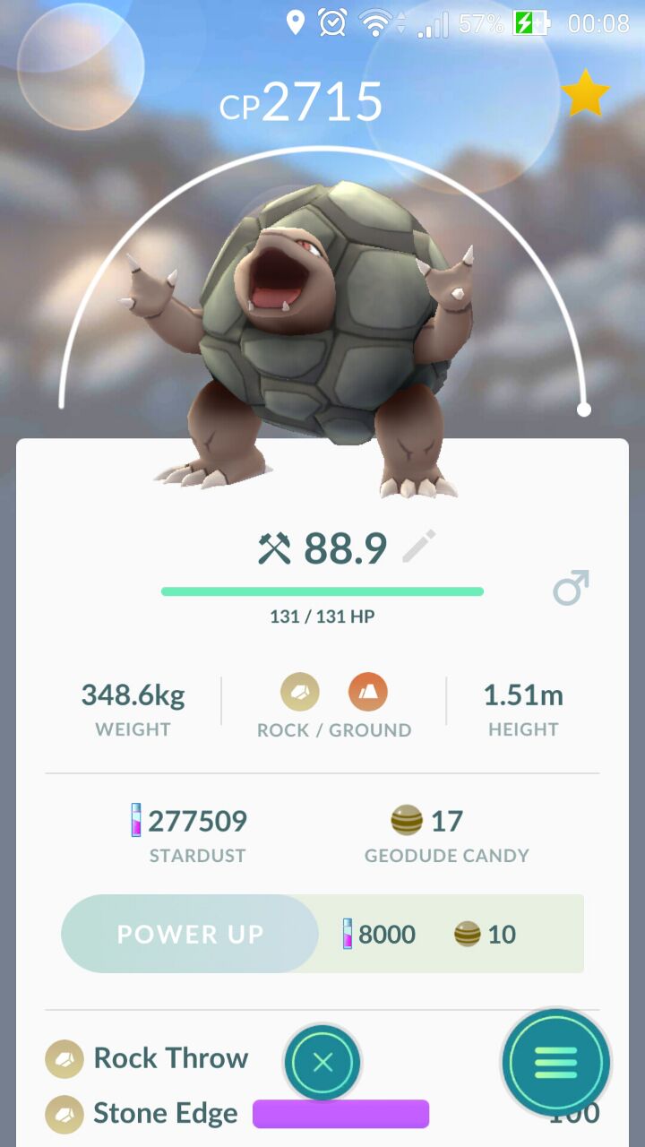 Golem level 36, Trainer level 34. | Pokemon GO Wiki - GamePress