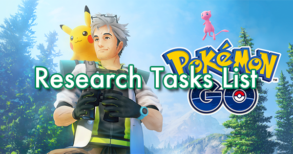 Research Tasks List | Pokemon GO Wiki - GamePress