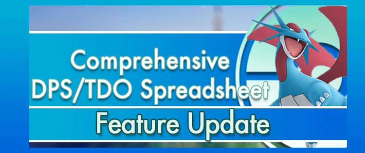 Comprehensive DPS/TDO Spreasheet Updated with New Feature | Pokemon GO ...
